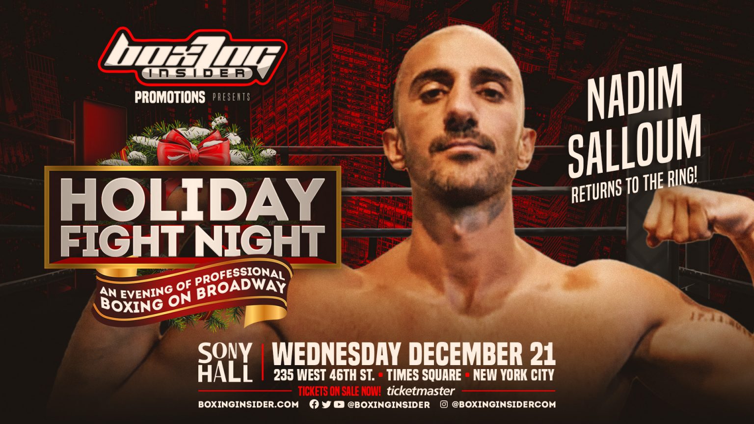 Lebanon's Nadim Salloum featured on 'Holiday Fight Night' in NYC ...