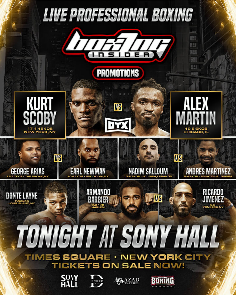Boxing Insider 18 Results: Broadway Boxing Returns | BoxingInsider.com
